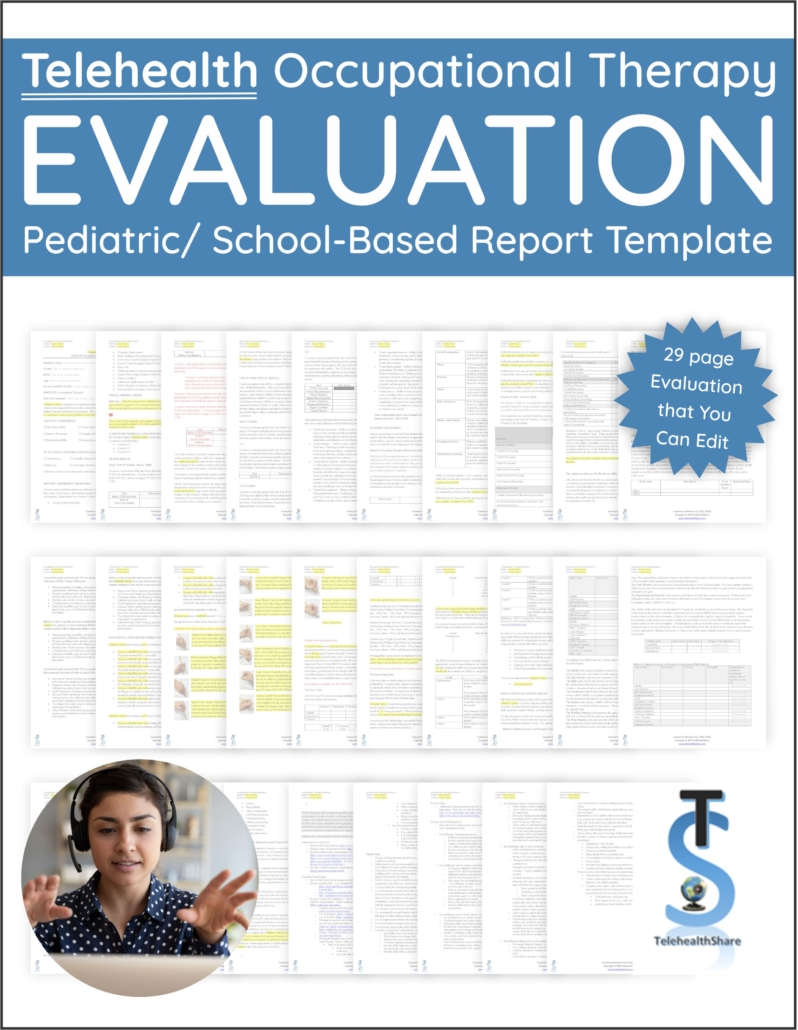 Telehealth Occupational Therapy Evaluation Report Template - Pediatric ...