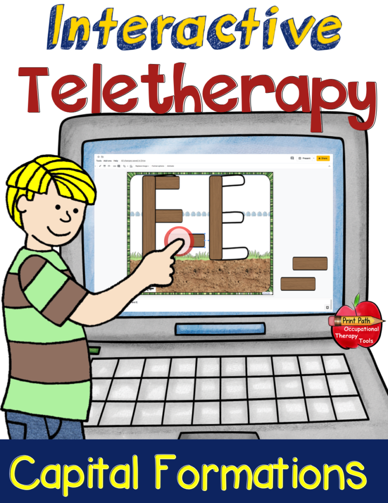 Capital Letter Formation #1 - Interactive for Telehealth/Distance ...