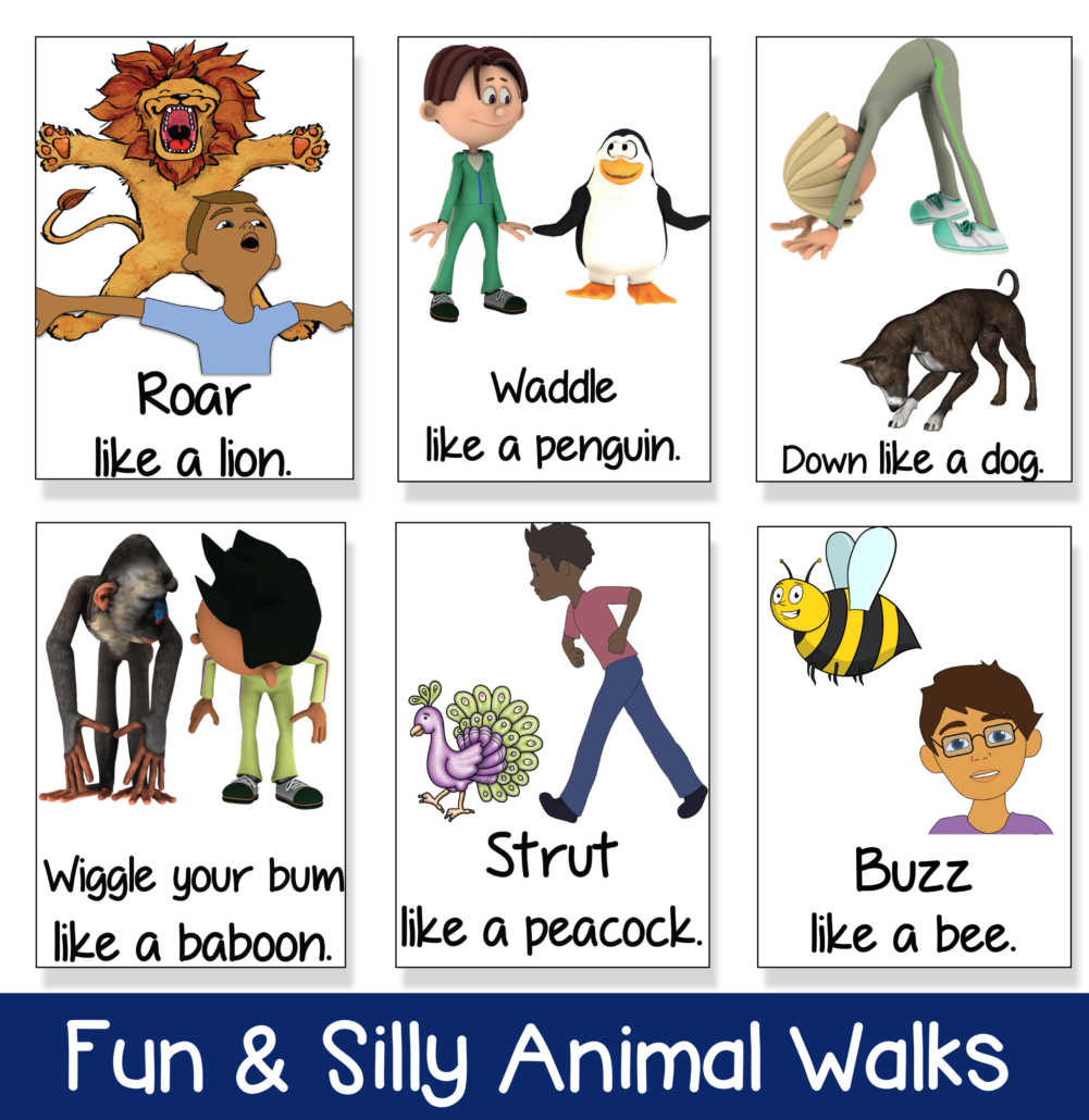 INTERACTIVE Brain Breaks Animal Walks for Google Slides™️ Distance ...