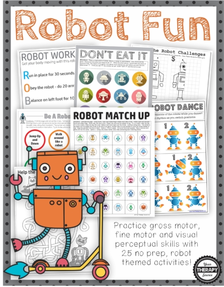 Robot Activities, Puzzles and Games - Your Therapy Source