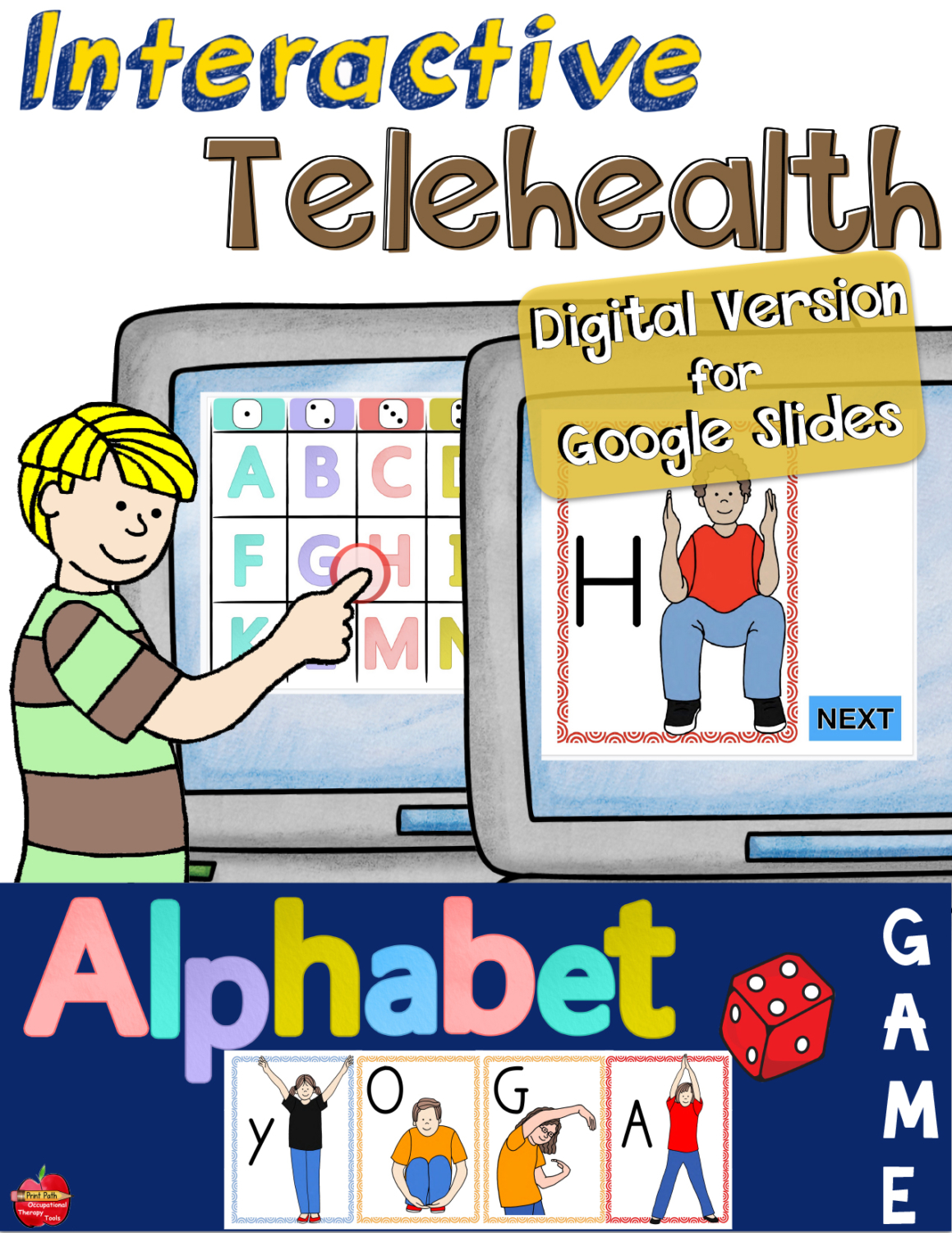 INTERACTIVE ABC Yoga Game for Google Slides™️ Distance Learning - Your ...