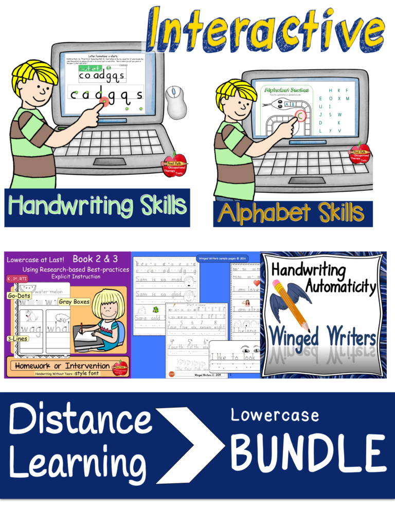 INTERACTIVE Lowercase Handwriting Bundle - Your Therapy Source