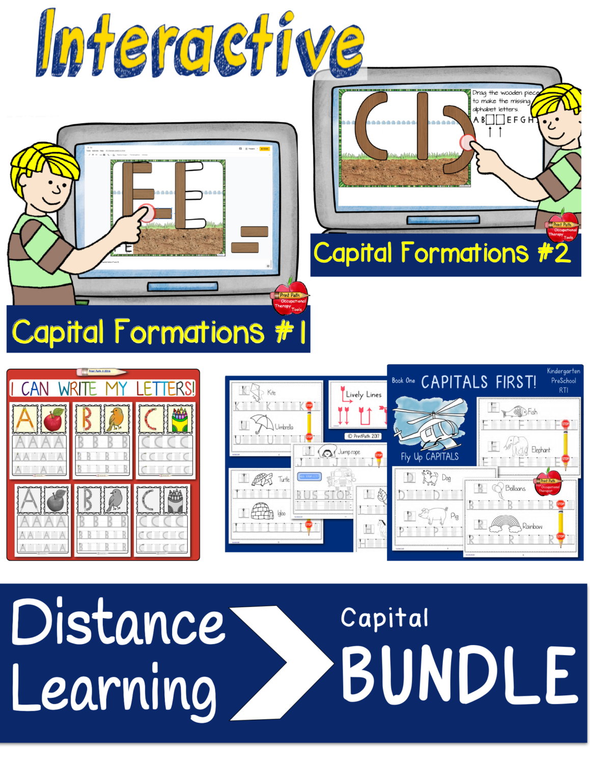 INTERACTIVE Capital Letter Handwriting Bundle - Your Therapy Source