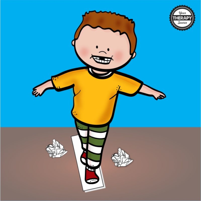 5 Balance Activities with Paper - Your Therapy Source