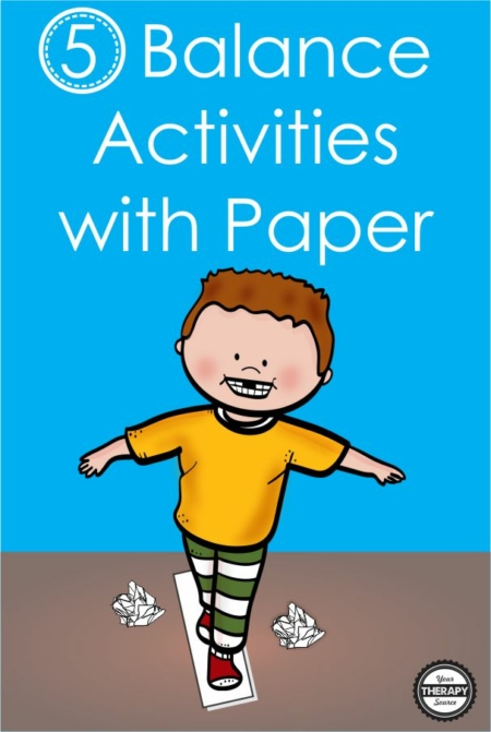 5 Balance Activities with Paper - Your Therapy Source