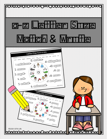 Letter Size Handwriting Practice a to z - Your Therapy Source