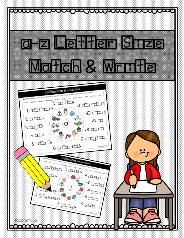 Letter Size Handwriting Practice a to z - Your Therapy Source