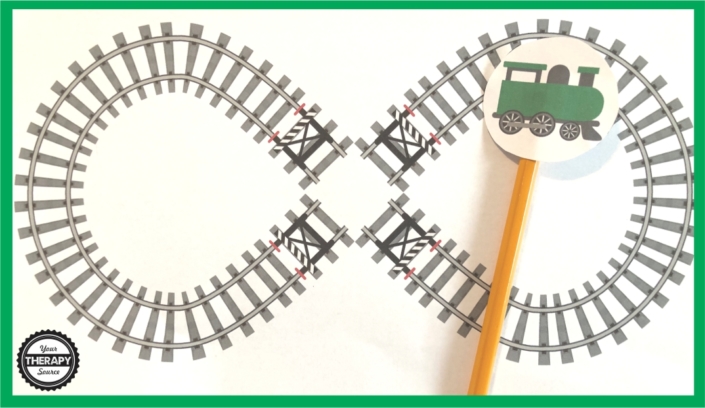 Lazy 8 Free Printable Train Tracks - Practice Going the "Just Right ...