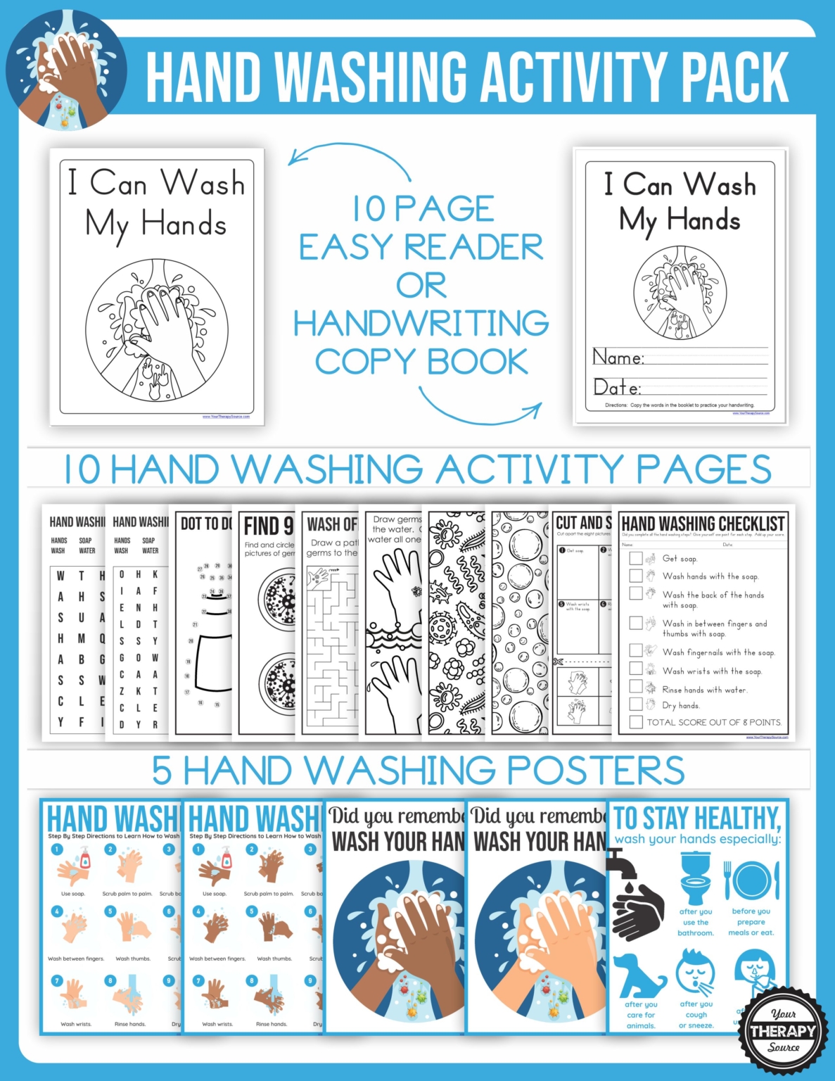 Hand Washing Activities Packet - Your Therapy Source
