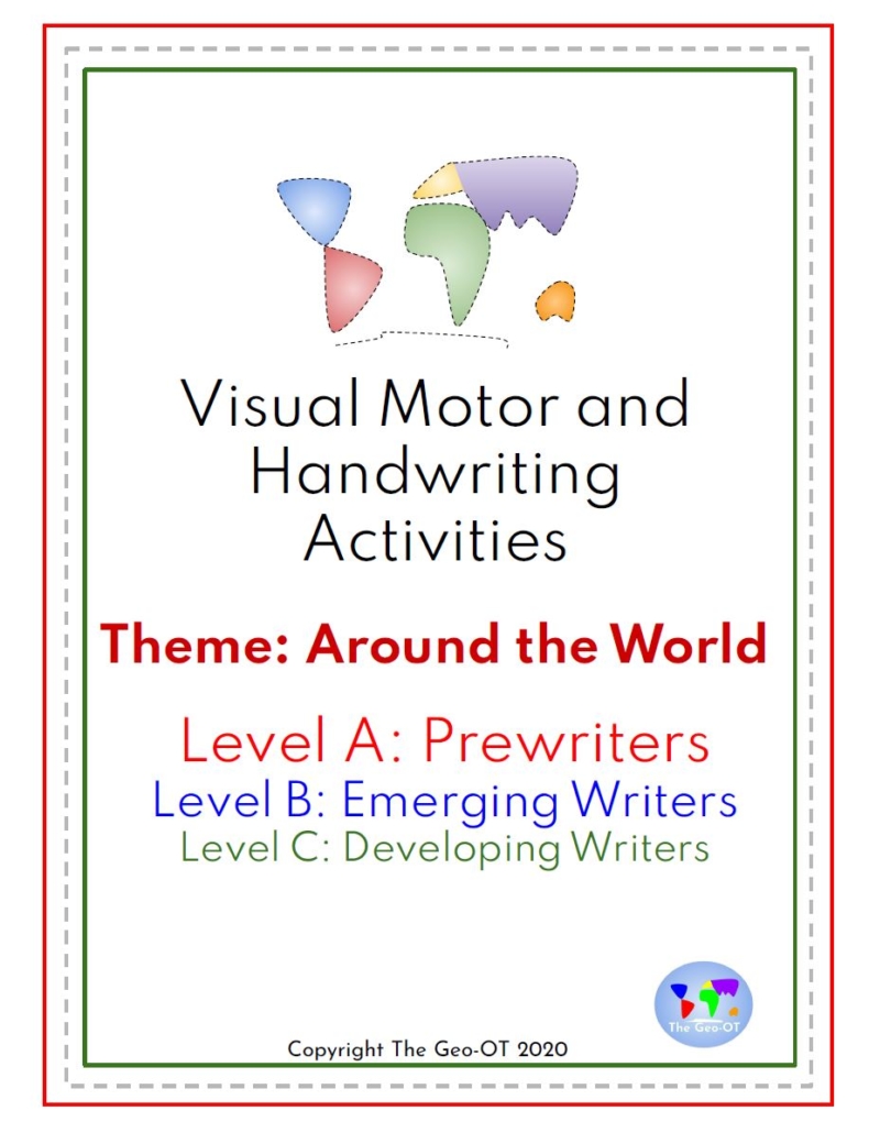 Geography Handwriting and Visual Motor Packet - Your Therapy Source