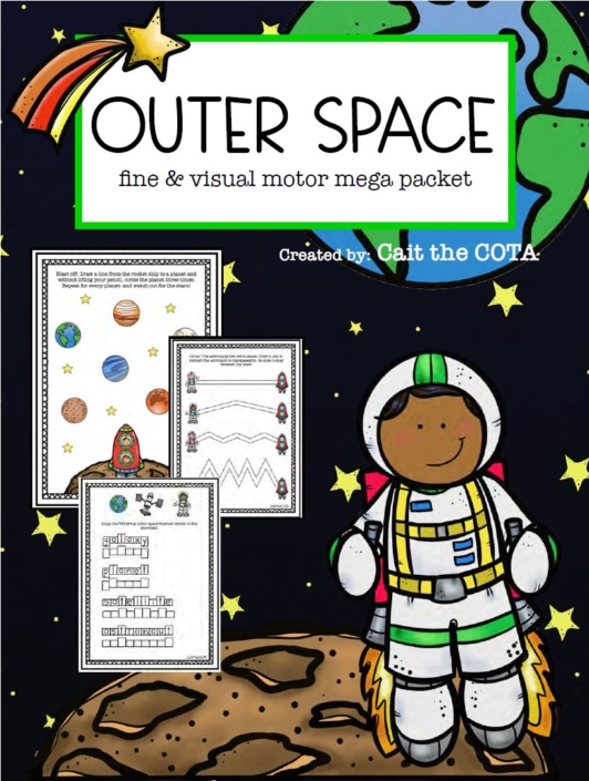 Space Printables - Free Handwriting Practice Pages - Your Therapy Source