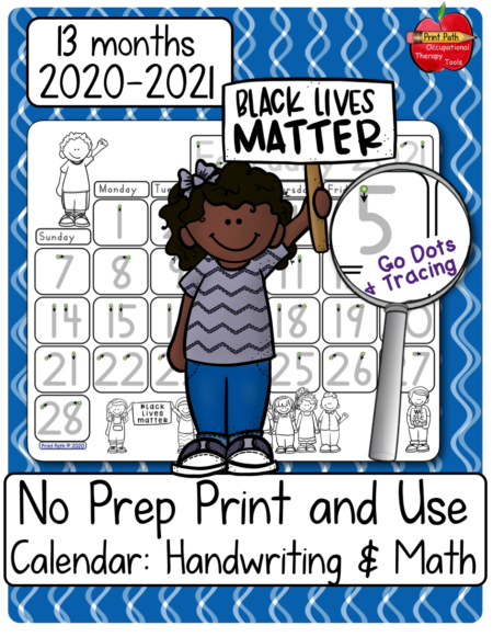 September 2020 FREE Student Calendars - Your Therapy Source