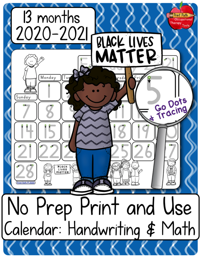 September 2020 FREE Student Calendars - Your Therapy Source