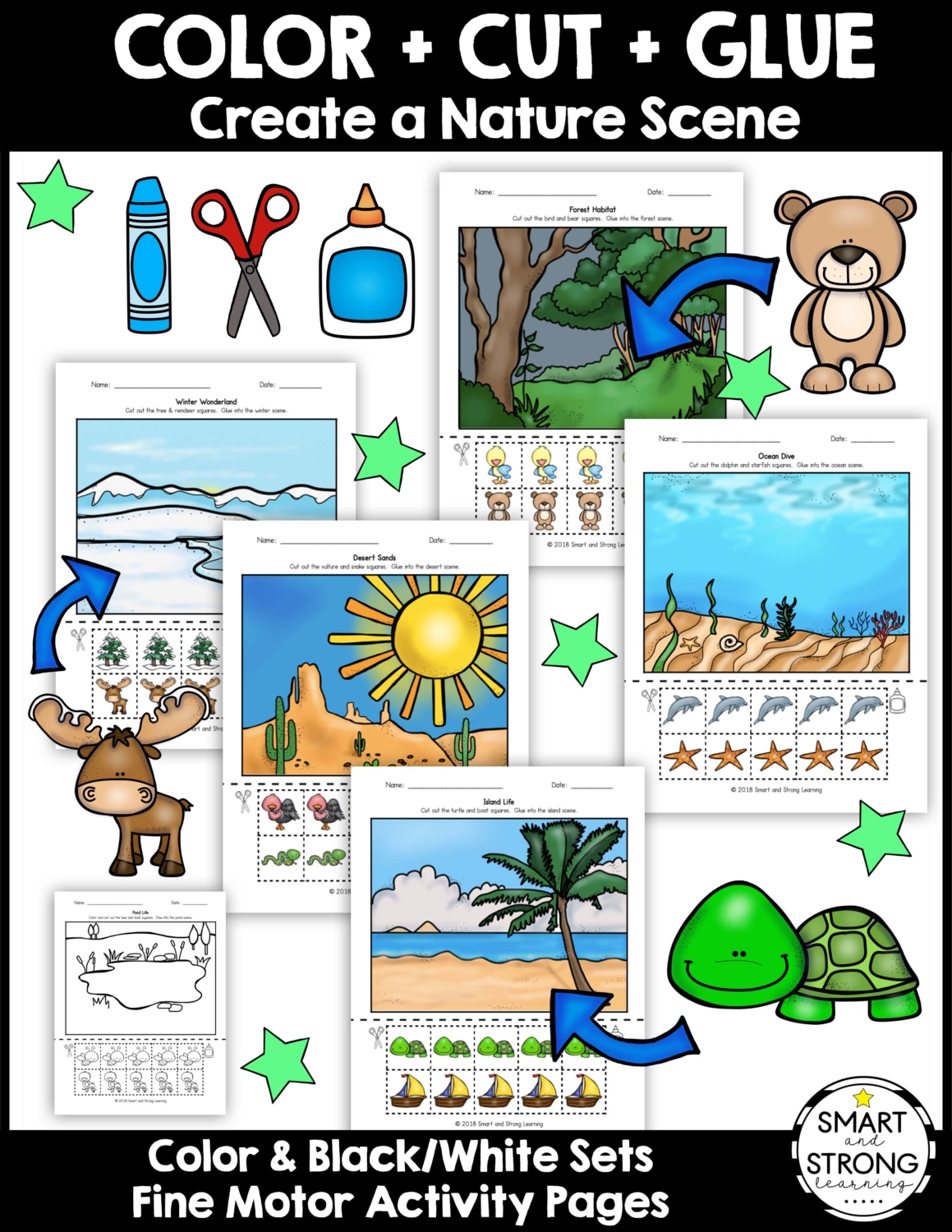 Color Cut Glue - Nature Scenes - Your Therapy Source