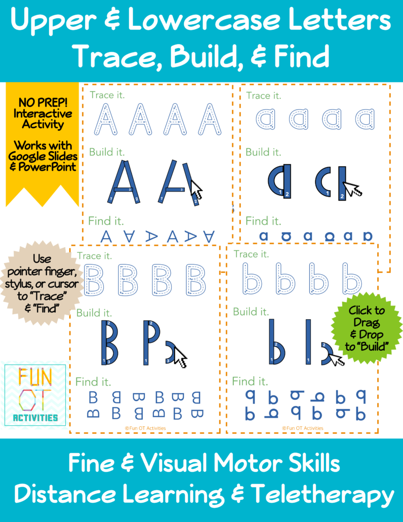 Interactive Uppercase & Lowercase Letters Trace Build Find - Your ...