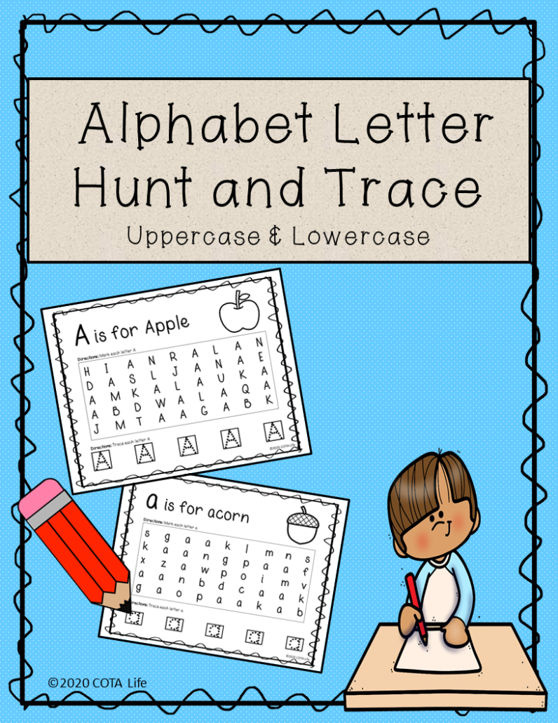 Alphabet Letter Hunt and Trace - Your Therapy Source