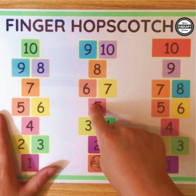 Fine Motor Exercise - Finger Hopscotch - Your Therapy Source
