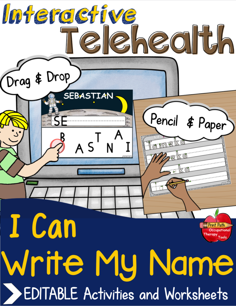 Name Writing Activities - Distance Learning - Your Therapy Source