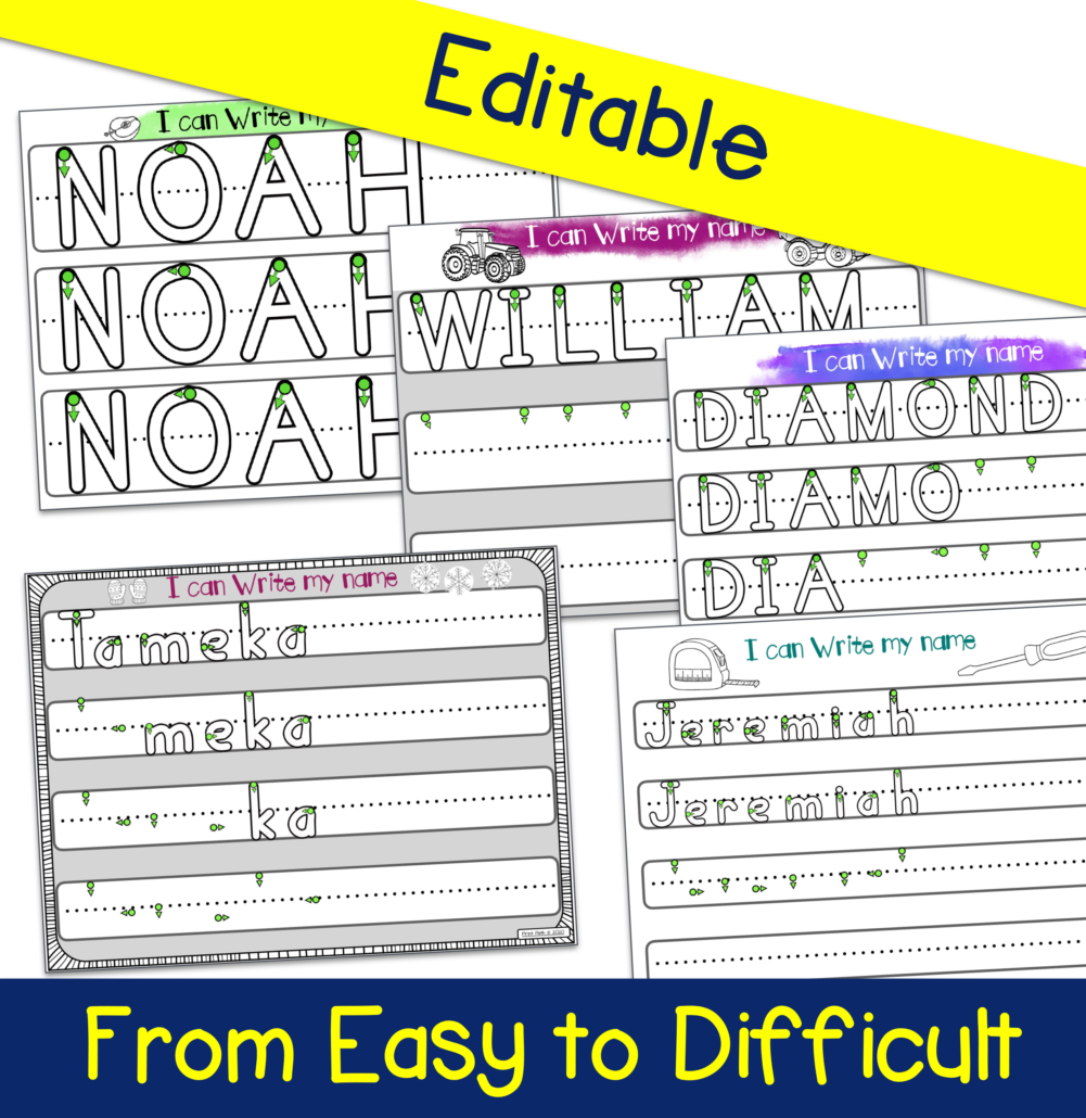 Name Writing Activities - Distance Learning - Your Therapy Source