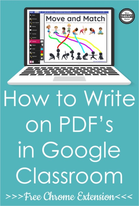 How to Write on a PDF in Google Classroom - Your Therapy Source