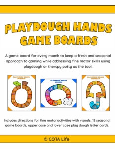Playdough Game Boards - Your Therapy Source