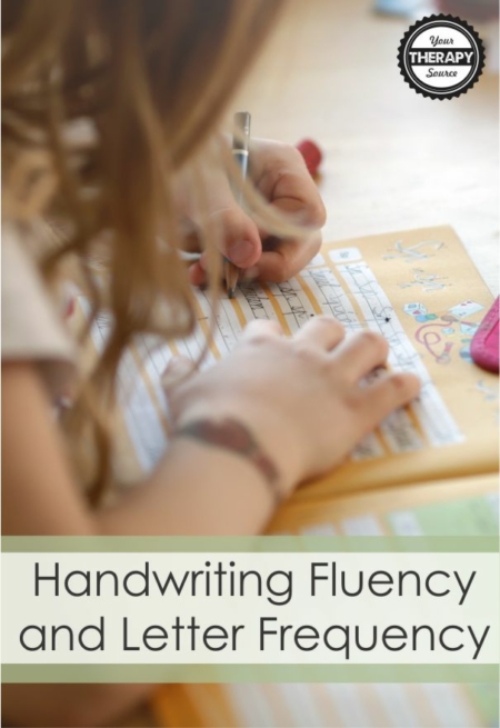 Handwriting Fluency and Letter Practice - Your Therapy Source