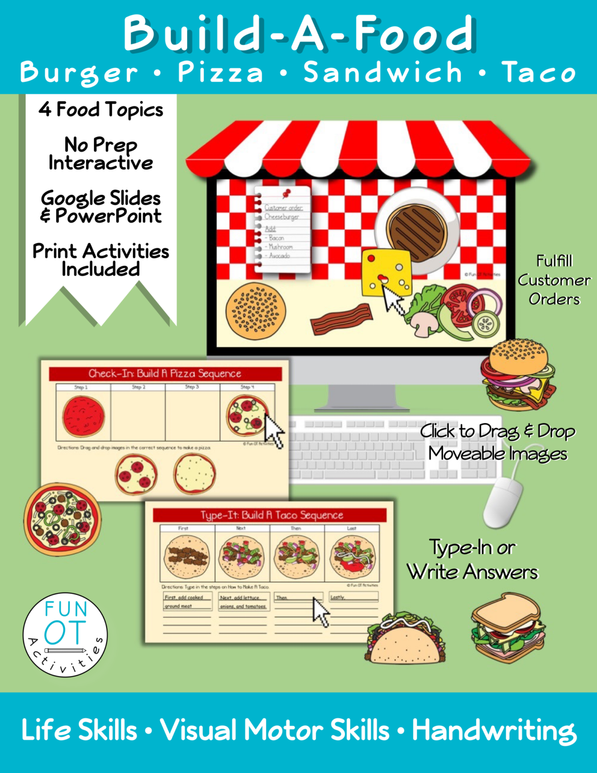 Build A Food Activity - Interactive Distance Learning - Your Therapy Source