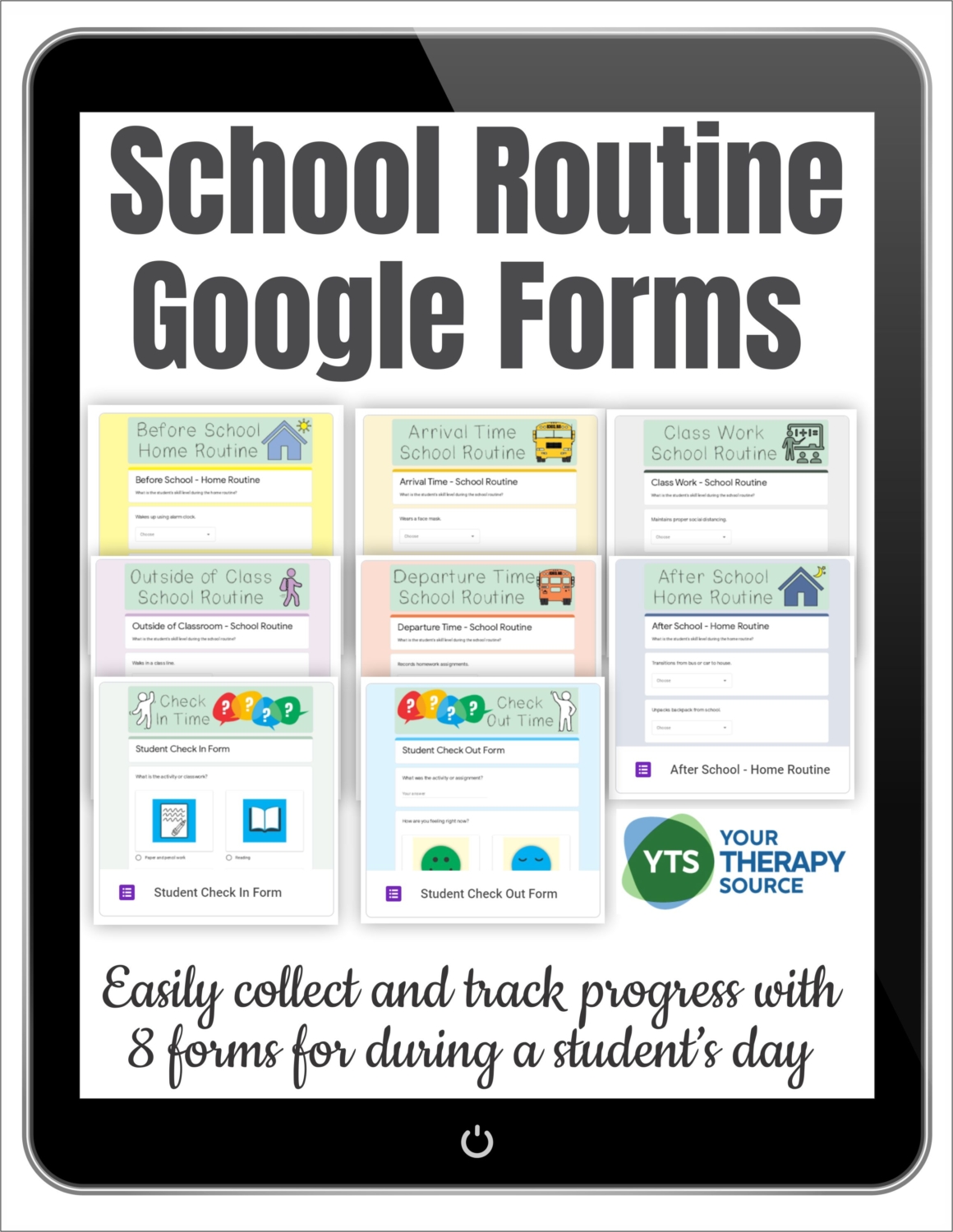 School Routine Checklists in Google Forms - Your Therapy Source