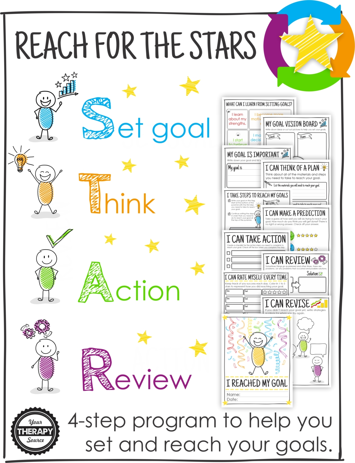 Goal Setting for Students PDF - Reach for the Stars - Your Therapy Source