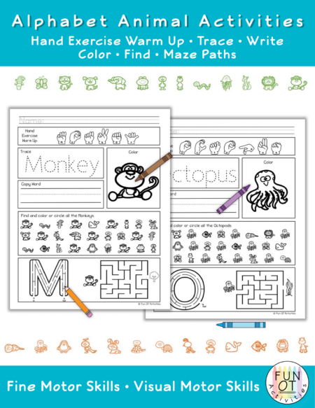 Animal Alphabet Printable Worksheets - Your Therapy Source