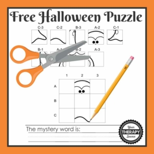 Halloween Puzzle to Print - Free! - Your Therapy Source