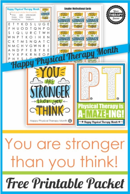 Happy Physical Therapy Month Free Printables - Your Therapy Source
