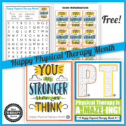 Happy Physical Therapy Month Free Printables - Your Therapy Source