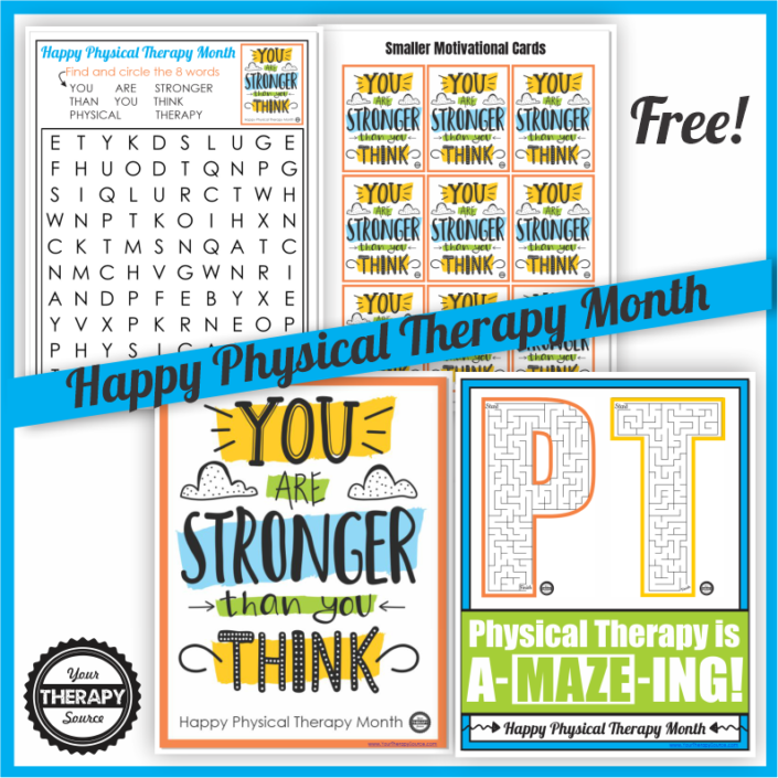 Happy Physical Therapy Month Free Printables - Your Therapy Source