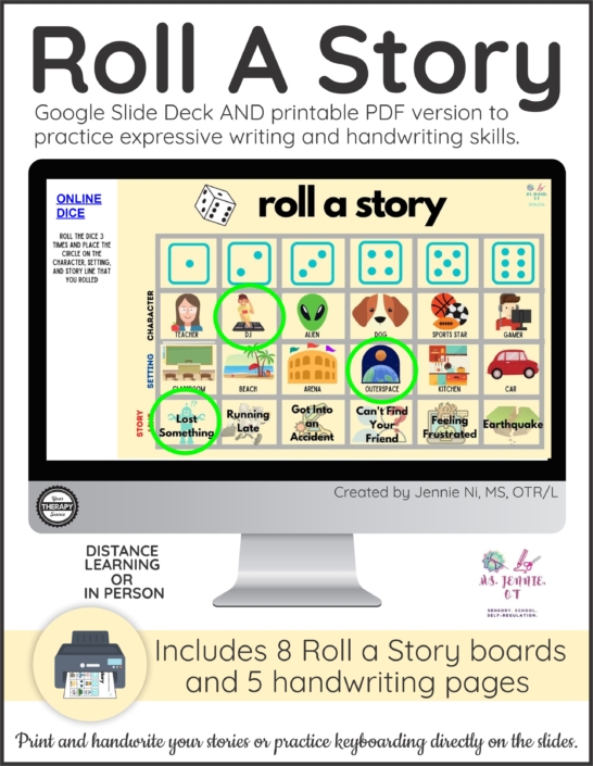 Roll a Story Slide Deck and PDF Packet - Your Therapy Source