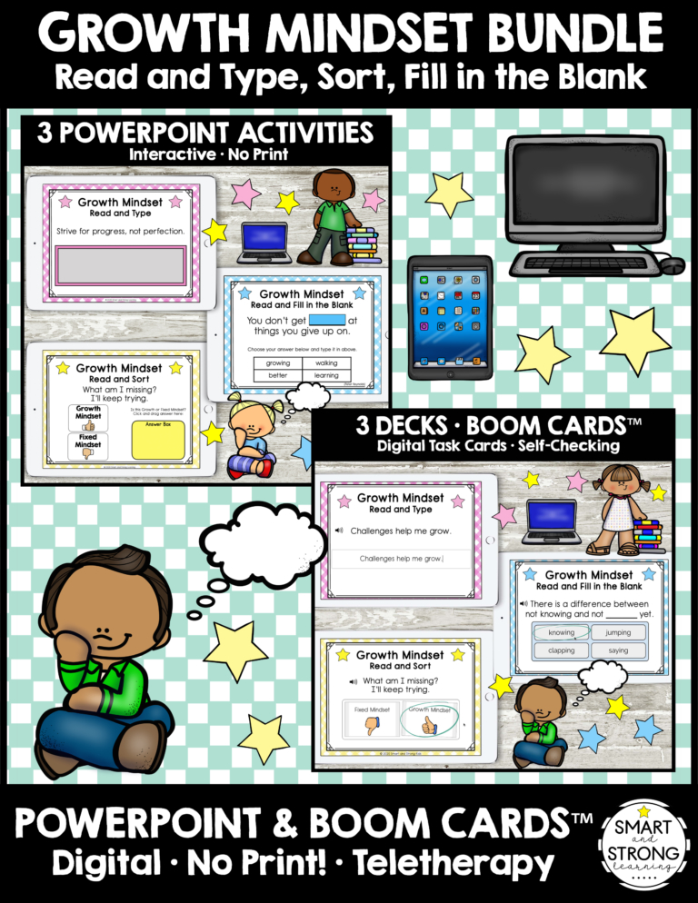 Growth Mindset Boom Cards ™ and PowerPoint - Your Therapy Source