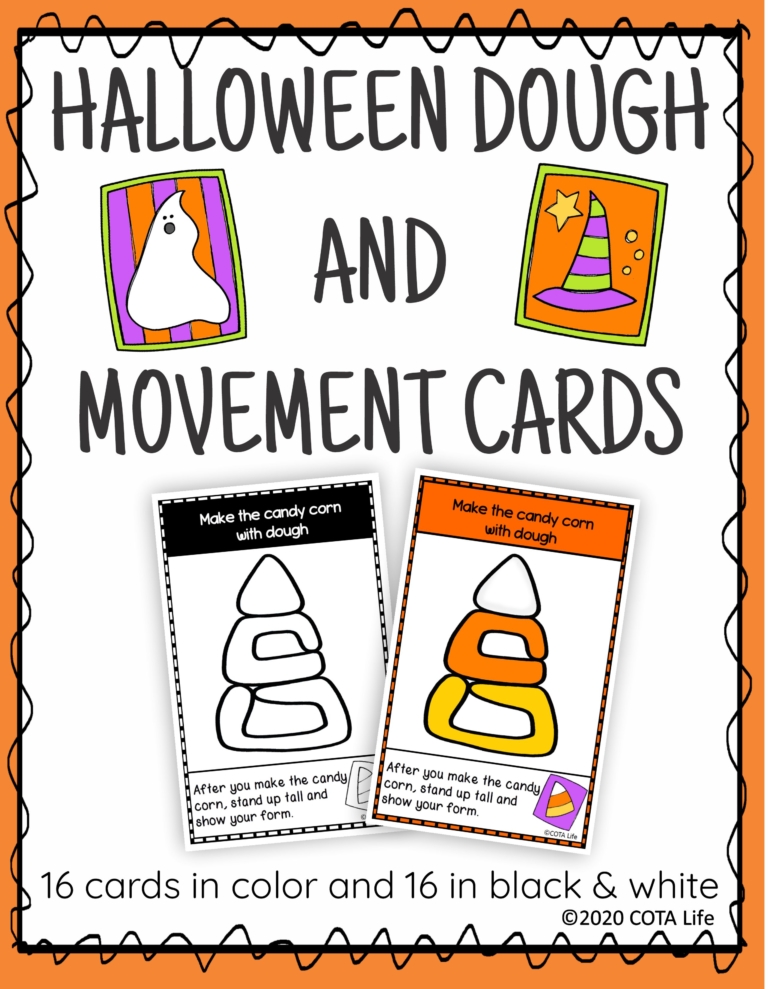 Halloween Play Dough and Movement Cards - Your Therapy Source