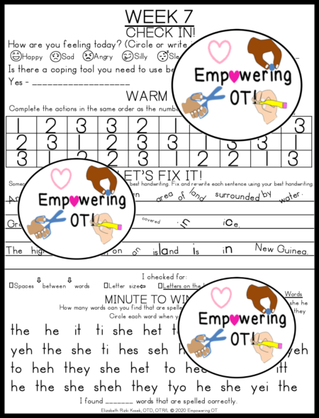 Occupational Therapy UPPER ELEMENTARY SET 2 - Your Therapy Source