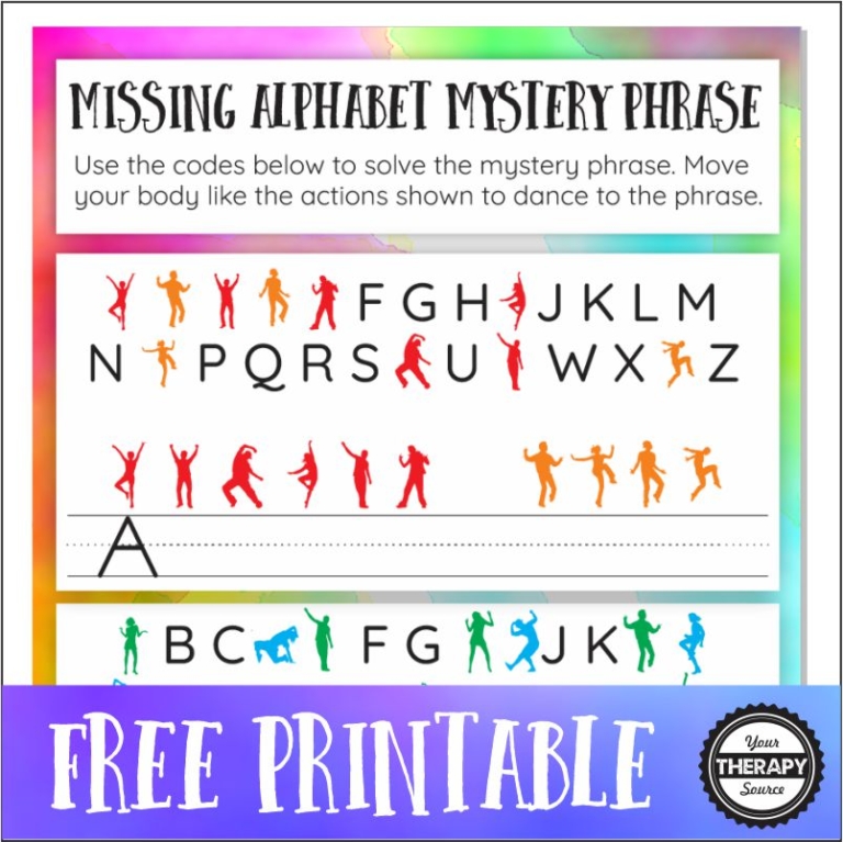 Missing Alphabet Puzzle to Solve - Movement and Learning - Your Therapy ...