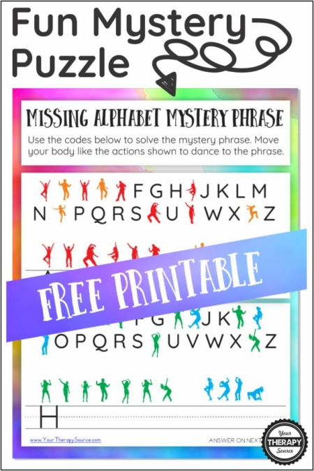 Missing Alphabet Puzzle to Solve - Movement and Learning - Your Therapy ...