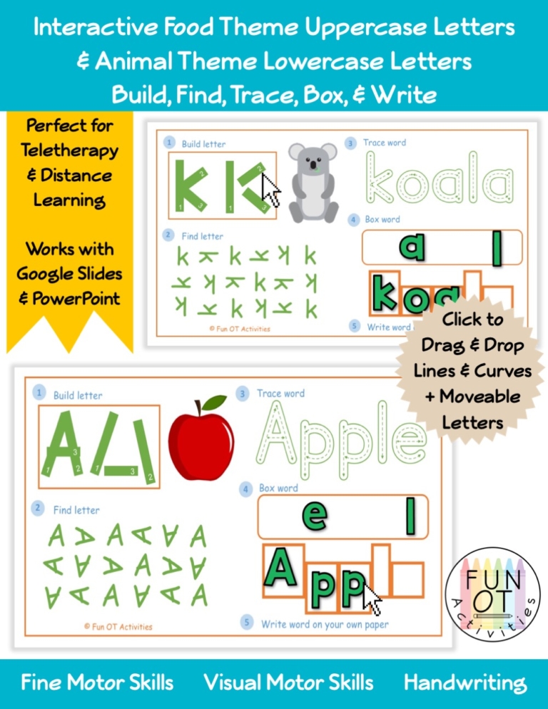 Interactive Build, Find, Trace, Box, & Write Uppercase Foods ...