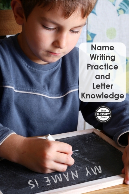 Name Writing Practice and Letter Knowledge - Your Therapy Source