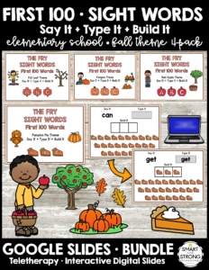 Fall Sight Words - Interactive Slide Deck - Your Therapy Source
