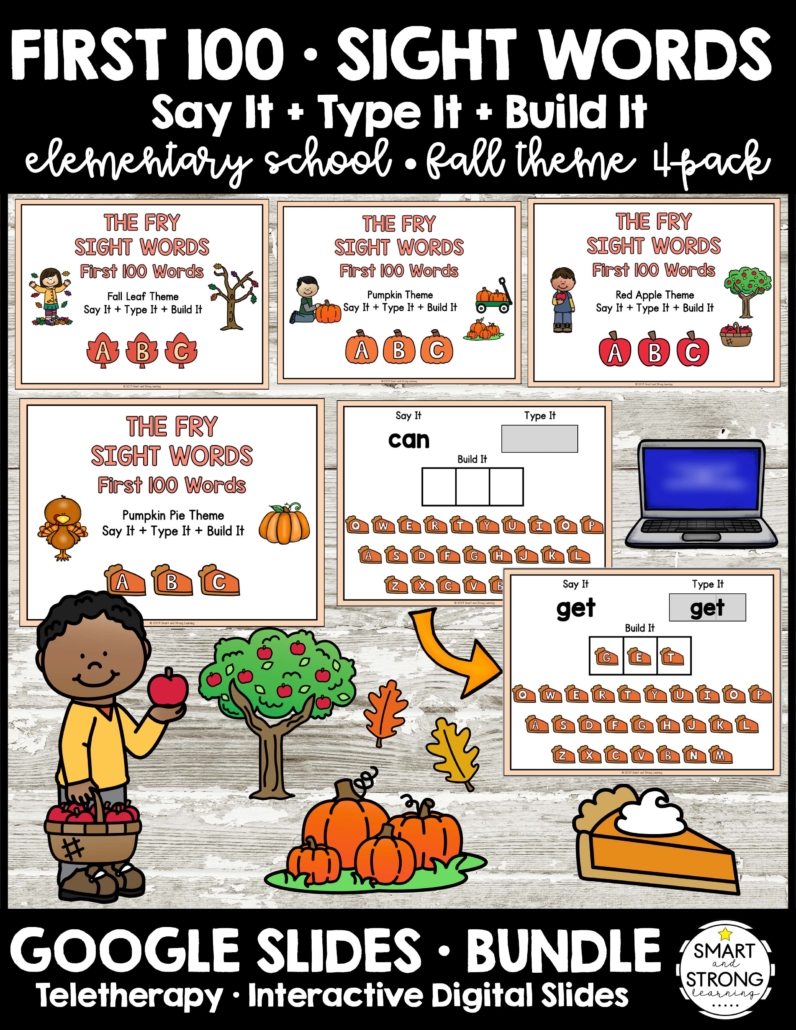 Say It Type It Build It Fall Freebie - Your Therapy Source