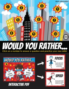 Superhero Would You Rather Brain Break - Your Therapy Source