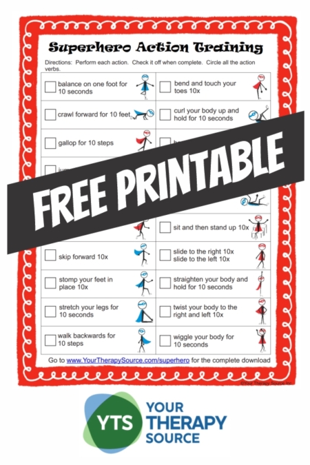 3 FREE Superhero Worksheets PDF - Your Therapy Source