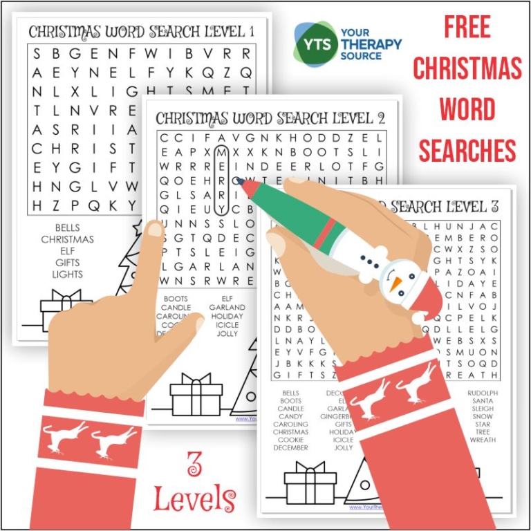 Christmas Word Search Printable - FREE - Your Therapy Source