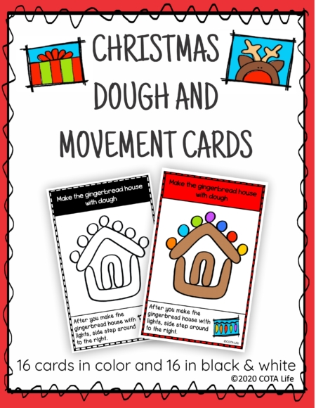 Christmas Play Dough and Movement Cards - Your Therapy Source