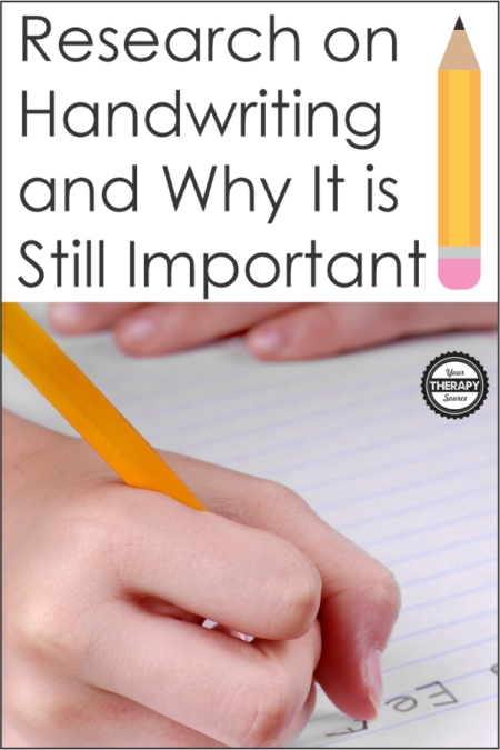 Research on Handwriting and Why It is Still Important! - Your Therapy ...