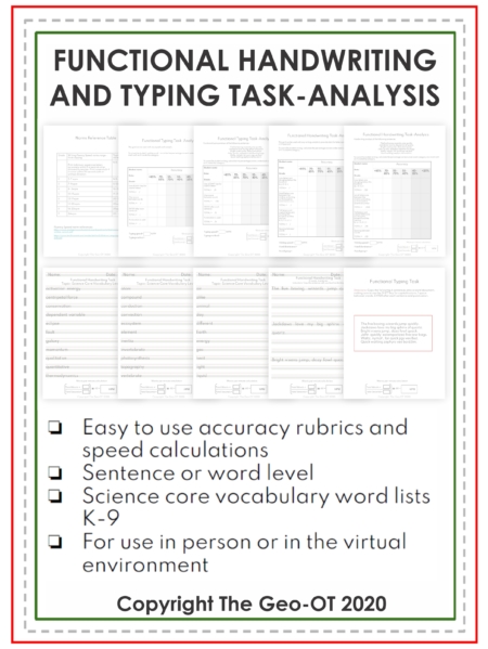 Functional Handwriting and Typing Task Analysis - Your Therapy Source